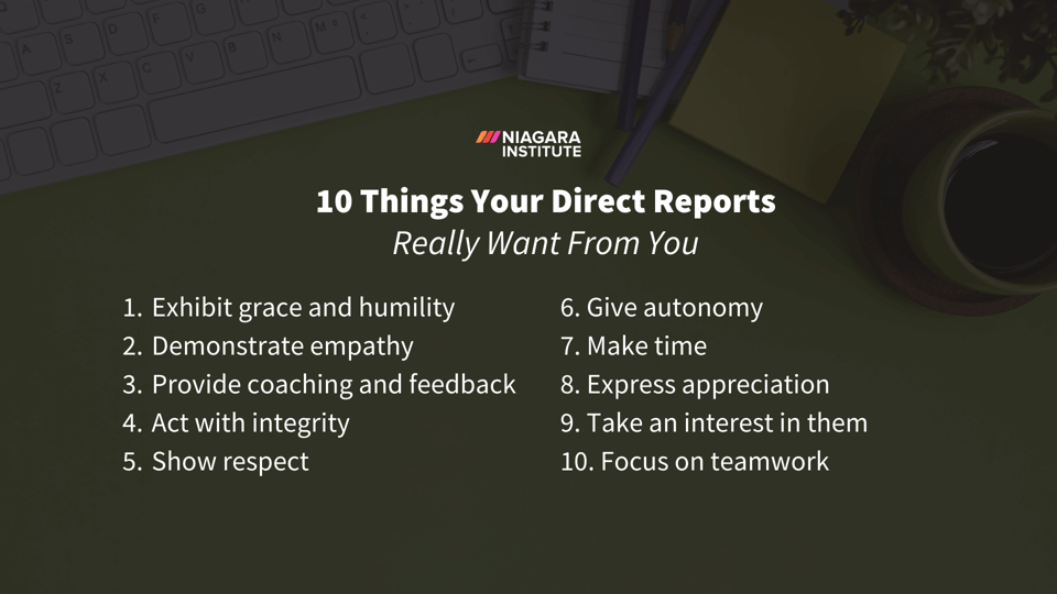 10 Things Your Direct Reports Really Want From You