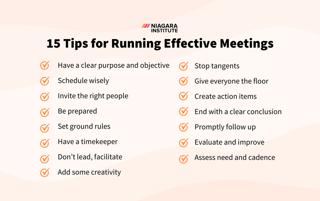 15 Tips for Running Effective Meetings