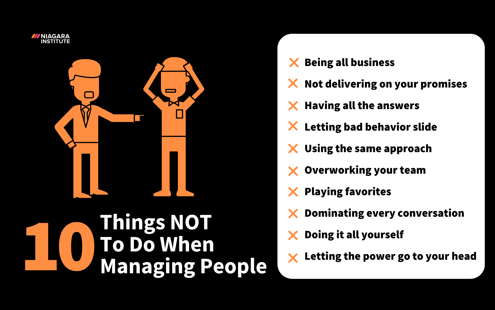 How To Manage People: 10 Things NOT to Do