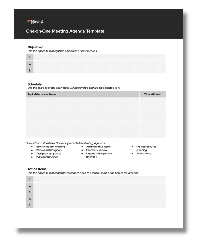 How To Prepare For a 1 on 1 Meeting (+Agenda Template)