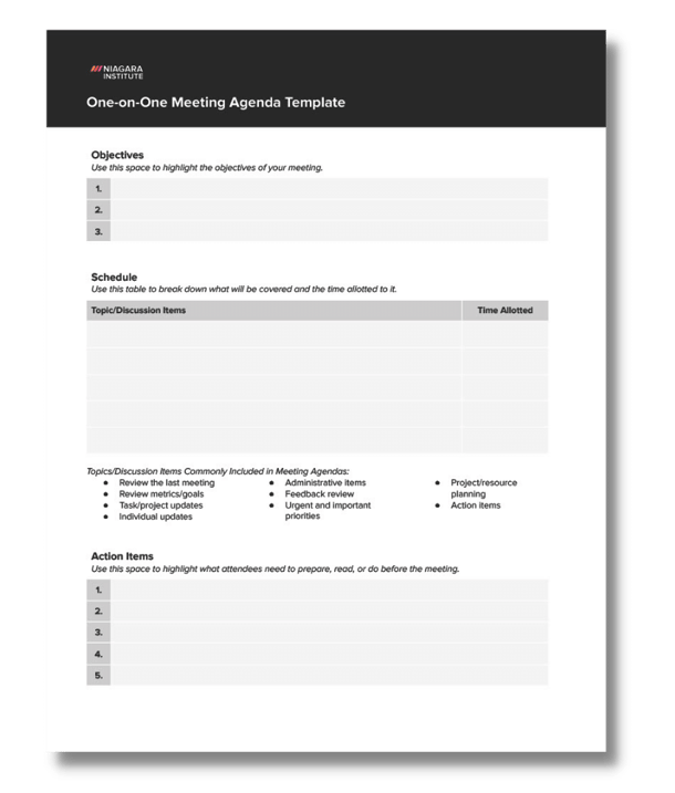 How To Prepare For a 1 on 1 Meeting (+Agenda Template)