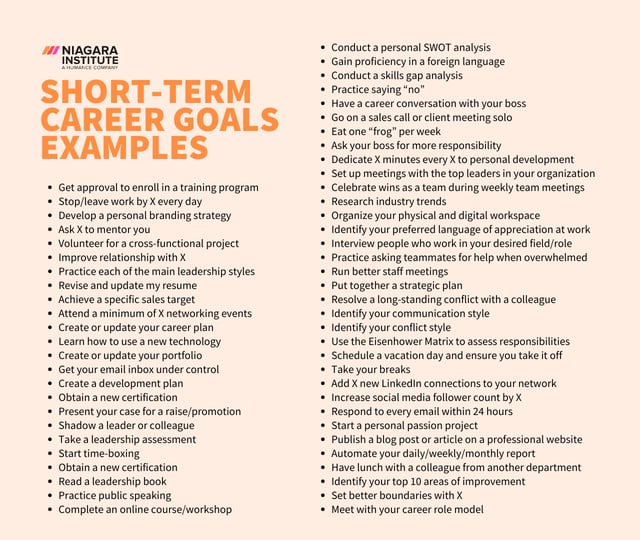 101 Short and Long-Term Career Goals Examples for You to Steal