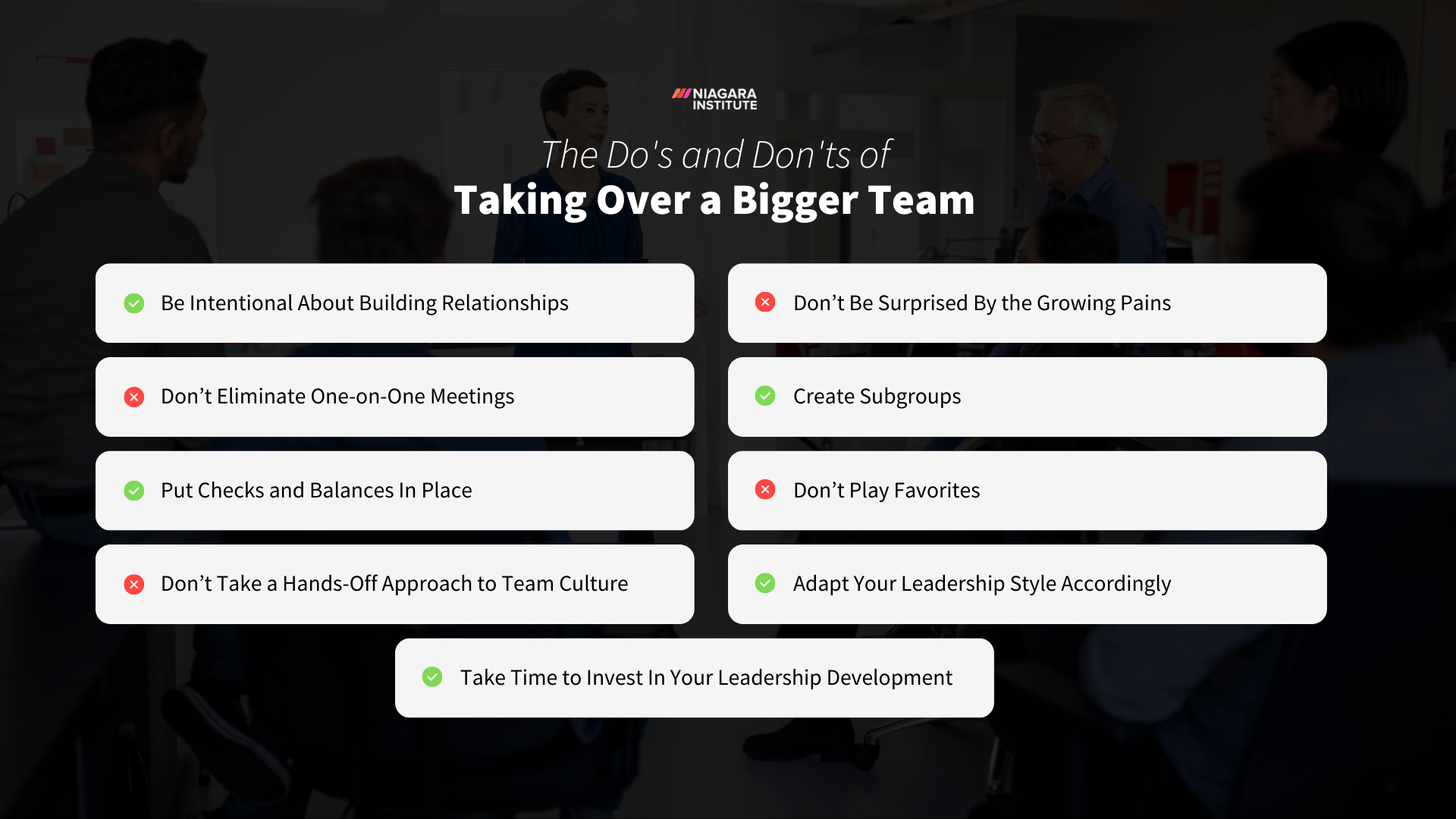 The Do’s and Don’ts of Taking Over a Bigger Team