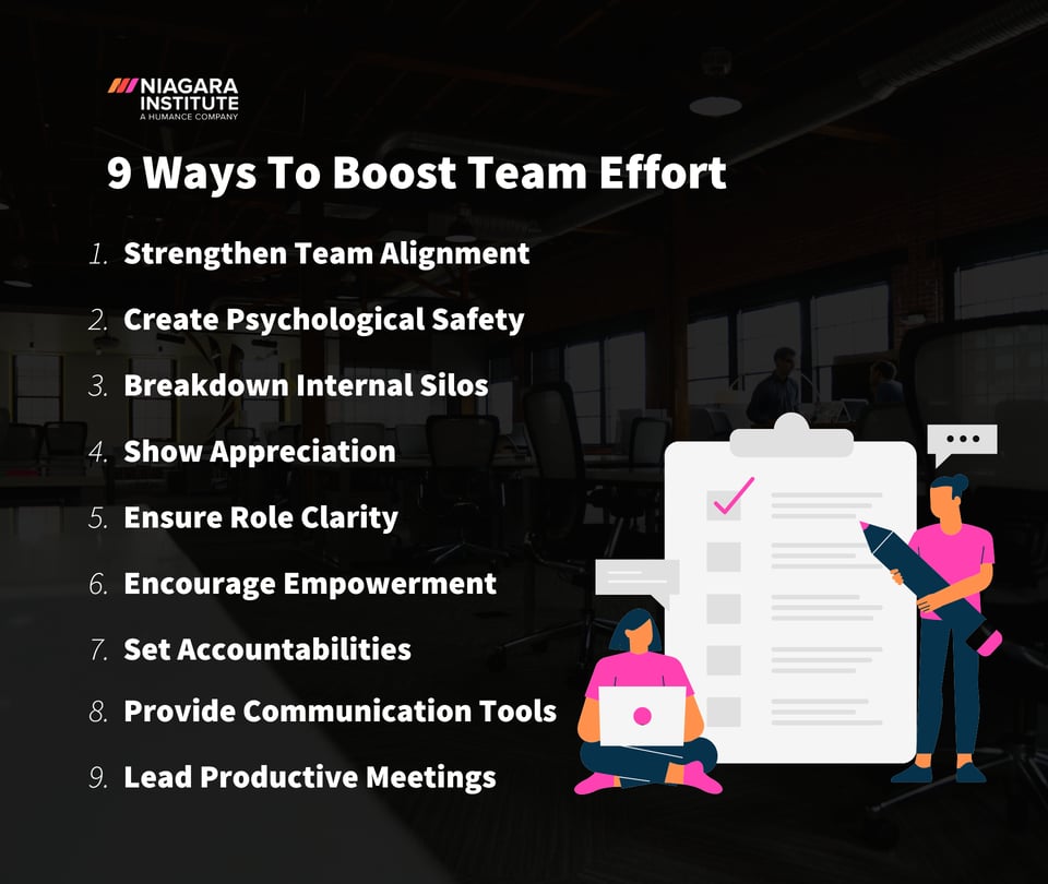 9 Ways You Can Boost Team Effort
