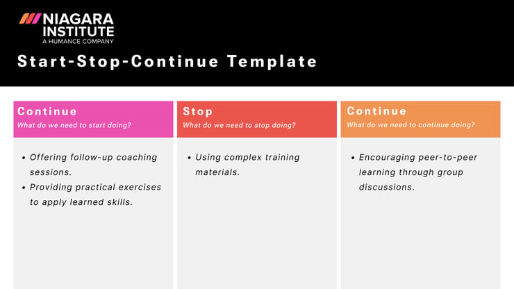 The Start-Stop-Continue Exercise: How To Conduct One (+Template)